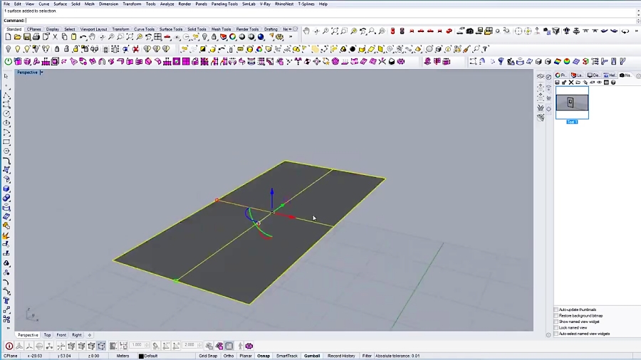 How to use Planar Surface in Rhino