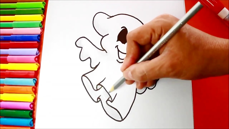How to draw a Halloween Ghost