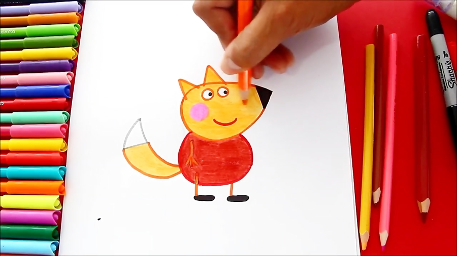 How to draw Freddy Fox (Pepa Pig)