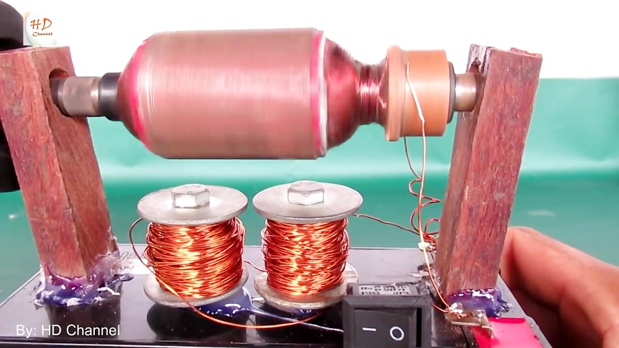 How to make simple electric motor Power DC at home Without Magnet