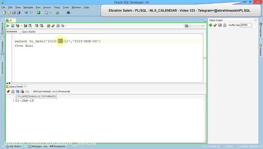 PLSQL_123- آشنایی با NLS_CALENDAR