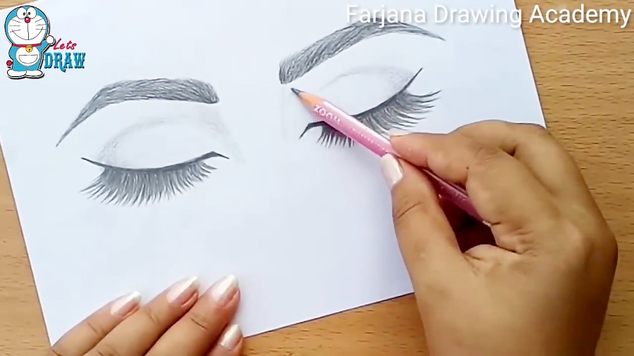 How to draw Closed Eyes for beginners.... step by step