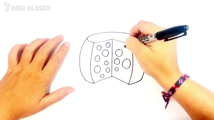 Como dibujar un Queso paso a paso | Dibujo fácil de Queso