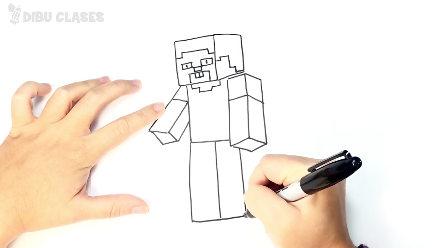 Cómo dibujar a Steve de Minecraft paso a paso