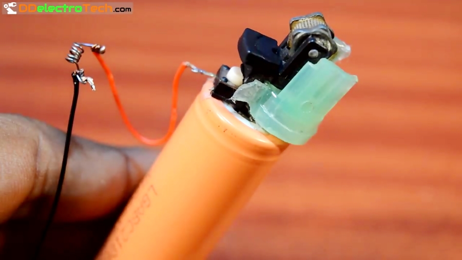 DIY Electric Lighter from Old Gas Lighter and Battery
