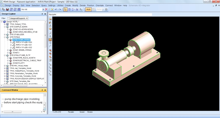 how to model pump discharge piping modeling in pdms sp12 1