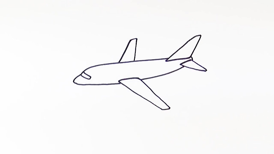 How to Draw Airplane Easy step by step for beginners