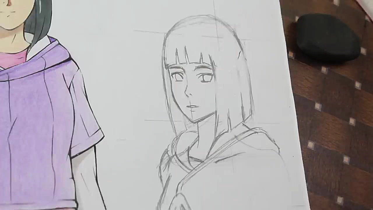 ☆HOW TO DRAW Anime Girl (Hinata Hyuga) Full Body Tutorial