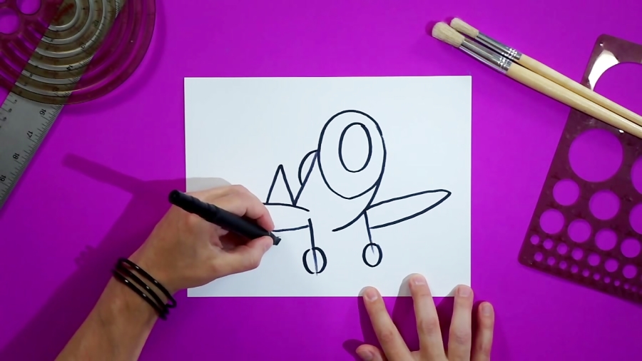 How to Draw AN AIRPLANE Using Letters and Numbers with Muffalo Potato