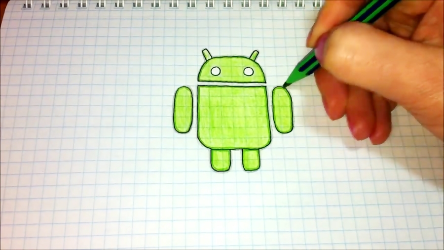Easy drawings #315 How to draw ANDROID / drawings for beginners