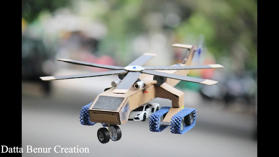 How to make toy helicopter - cardboard helicopter