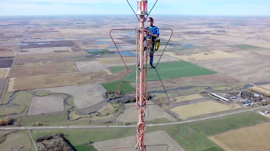 1500' TV Tower بالا رفتن از دکل تلوزیون