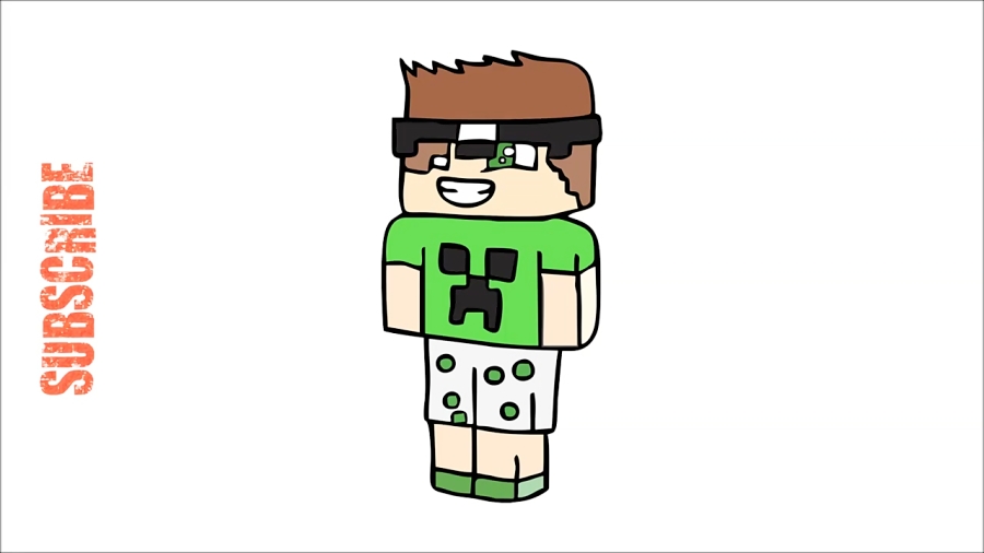 How to Draw Mike from TazerCraft (Minecraft)