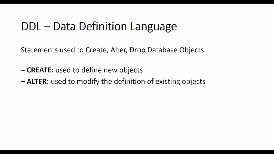 DDL, DML, DCL TCL statements in SQL (Database basics)
