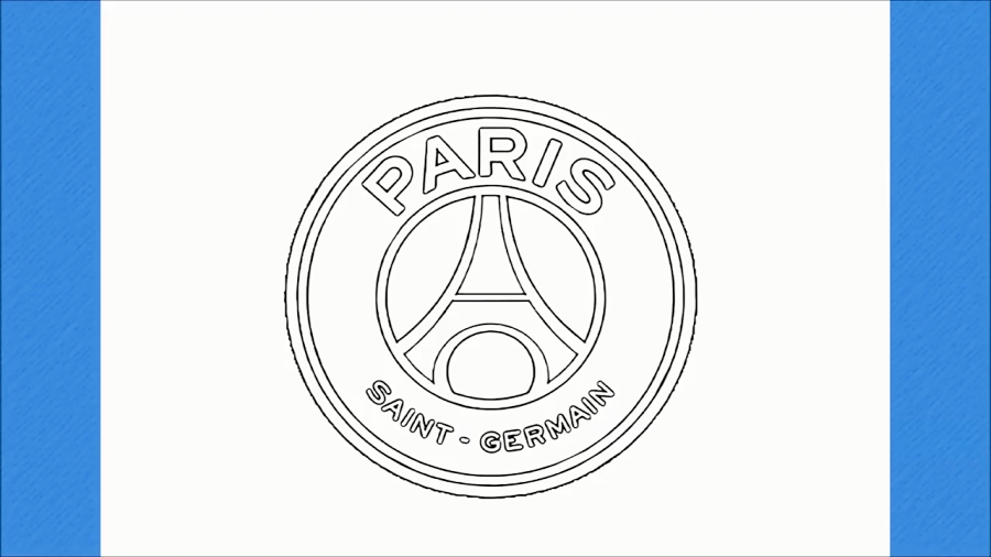 HOW TO DRAW THE PSG LOGO (PARIS SAINT-GERMAIN)