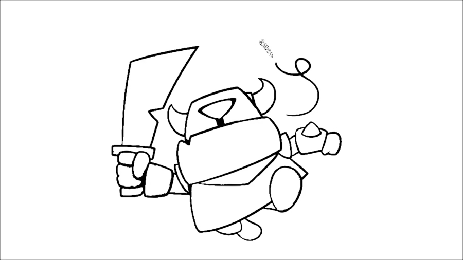 HOW TO DRAW MINI PEKKA FROM CLASH ROYALE