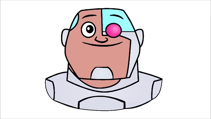 HOW TO DRAW CYBORG FROM TEEN TITANS GO
