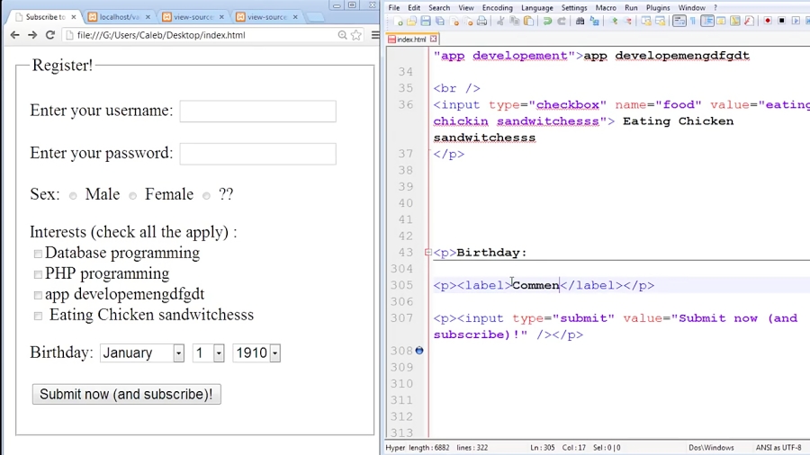 HTML and CSS Tutorial 16 - Textarea