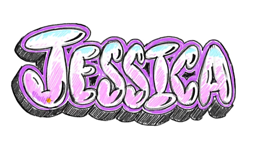How to Draw Graffiti Letters - Write Jessica in Graffiti Bubble Letters ...