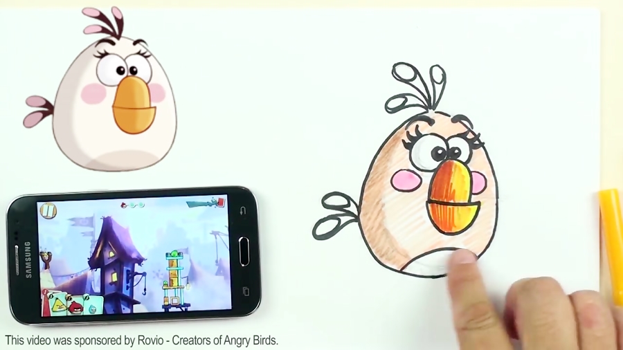 How to Draw Angry Birds 2 Matilda - Speed Draw Preview | BP