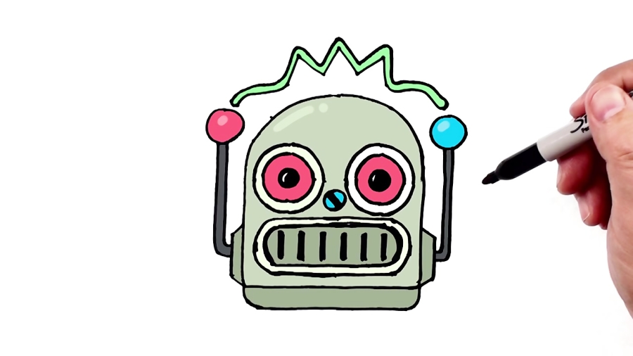 How to Draw Emojis Robot Emoji for Beginners Step by Step | BP