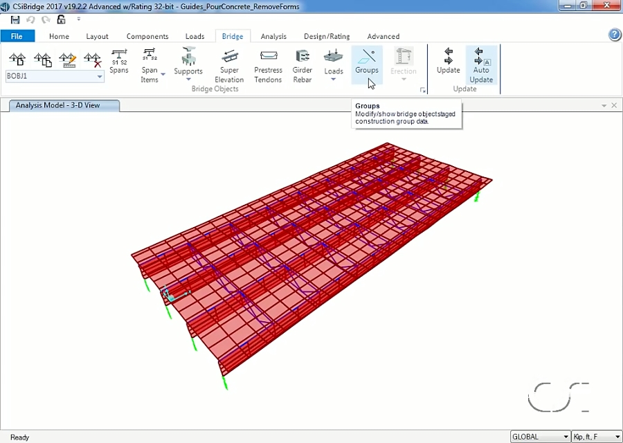 CSiBridge - 11 Modeling using Staged Construction: Watch Learn