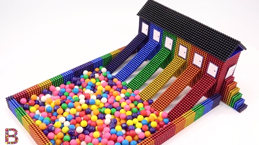 ASMR - How To Make Ball House with Magnetic Balls, Gummy Balls | Mr Balls