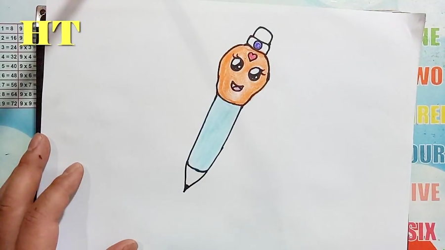 How To Draw a Cute Pen easy - Pen drawing and Coloring Pages For Kids