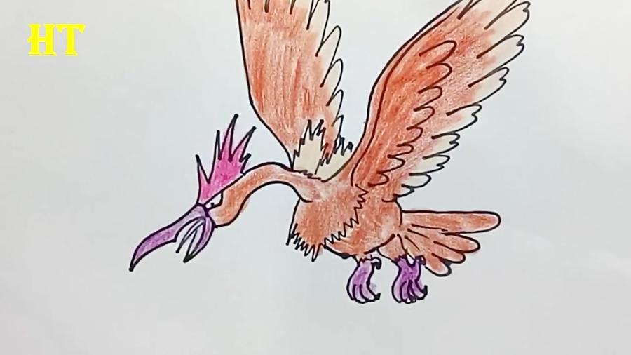 Pokemon drawing and coloring | How to draw Fearow from Pokemon
