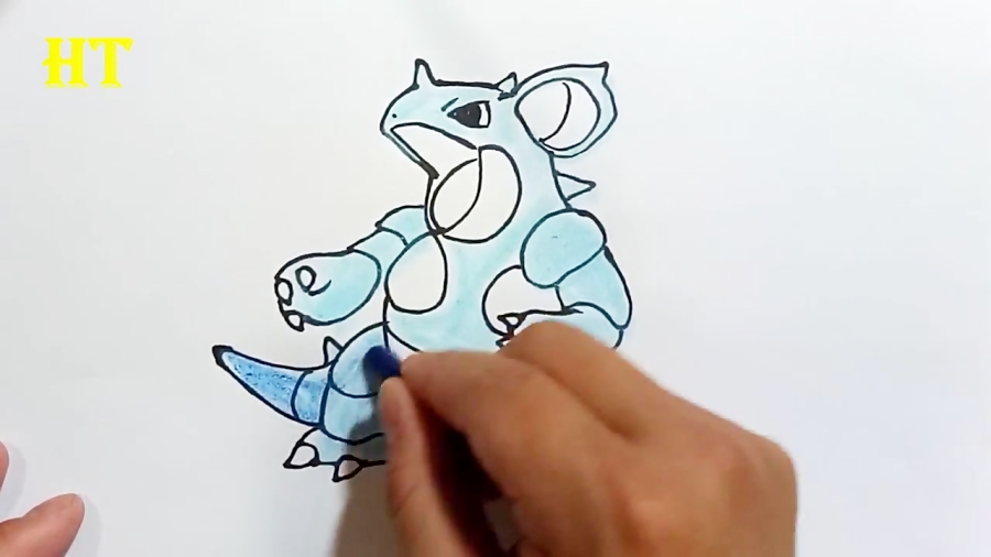 Pokemon drawing - How to draw Nidoqueen from pokemon