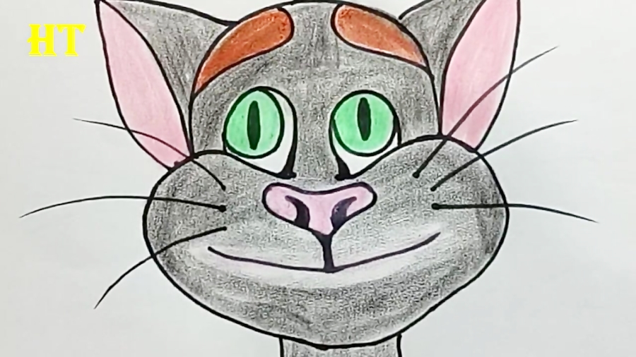 How to draw My Talking Tom - My Talking Tom drawing and coloring pages