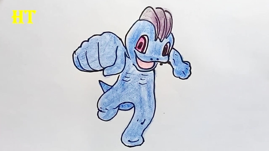 How to draw machop from Pokemon - Pokemon drawing