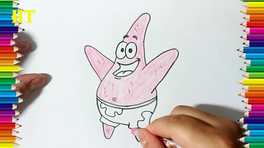 how to draw patrick star step by step - Patrick star drawing