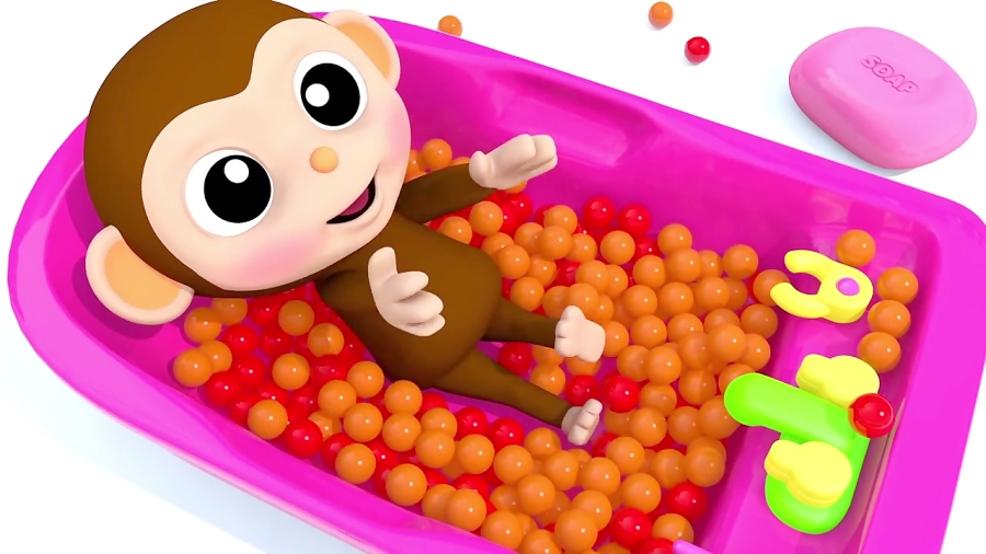 Learn Colors Little Baby Monkey Dump Truck for Kid Children