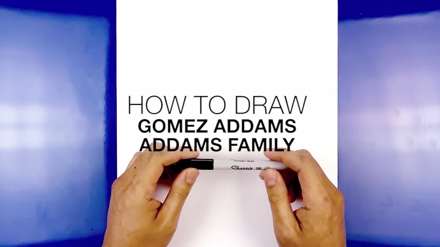 How to Draw Addams Family | Gomez Addams | Step-by-Step