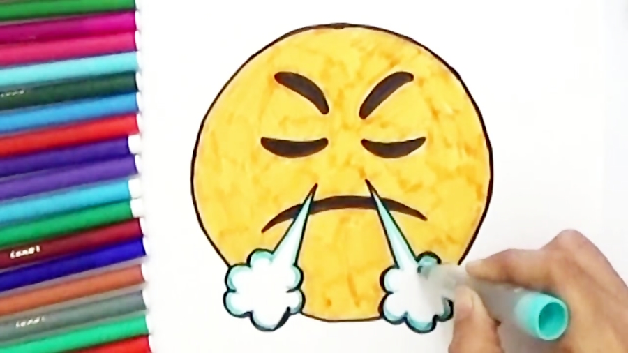 How to draw Face With Look Of Triumph Emoji - Cute and Easy | BoDraw