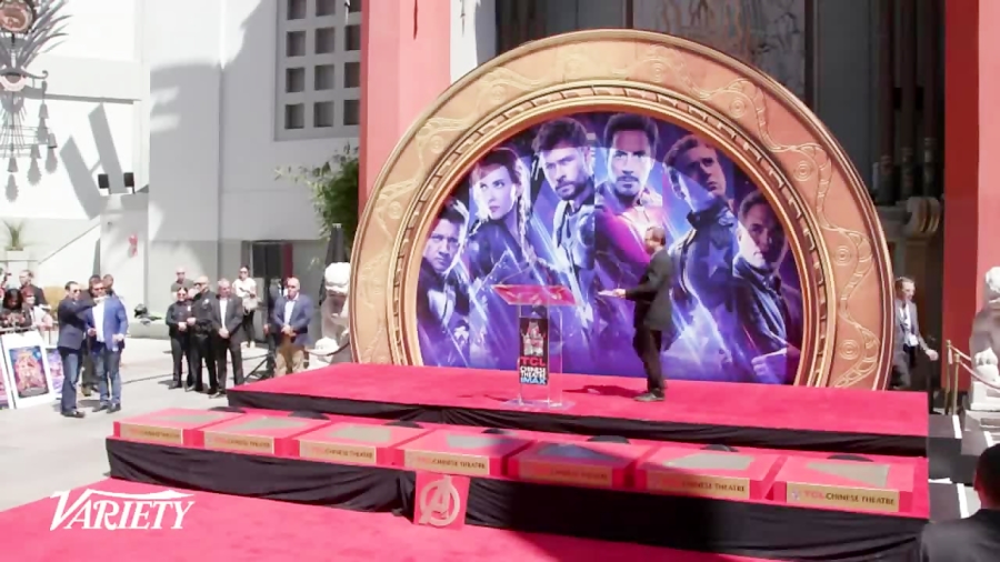 Avengers: Endgame Cast Gets Hands and Feet Cemented at Chinese Theatre in