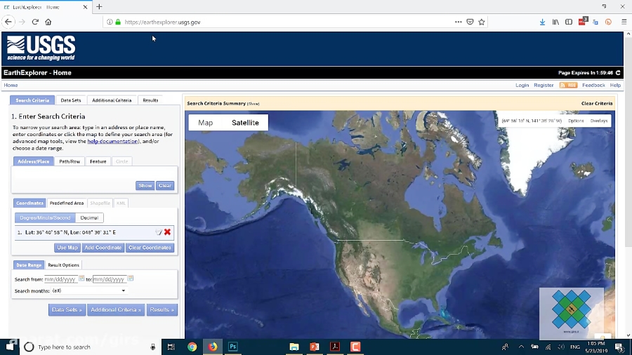 دانلود DEM از سایت USGS