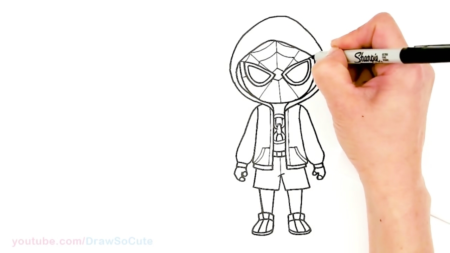 How to Draw Miles Morales | Spider Man Into the Spider Verse