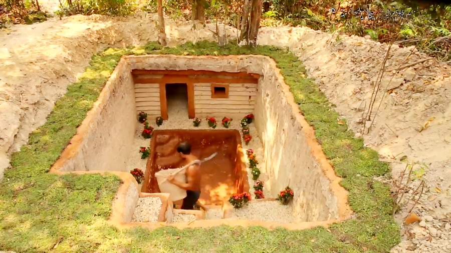 Dig to build Most Awesome Underground House and Underground Swimming Pool
