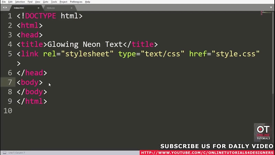 Glowing Neon Text Color Animation Effects | Html CSS
