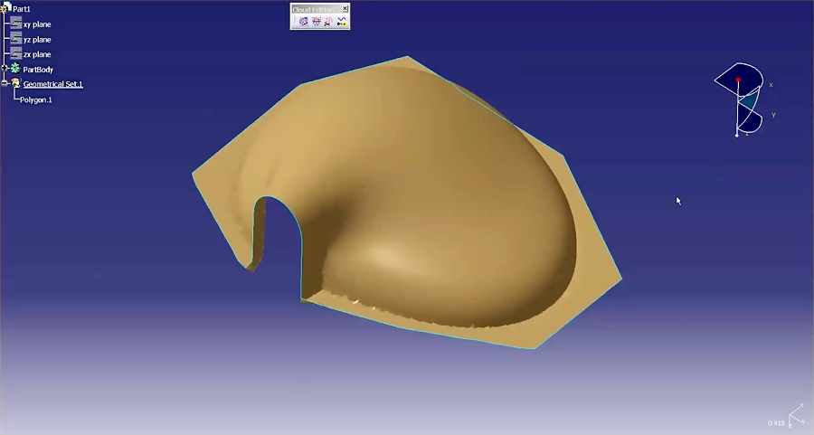 Flood Selection | Digitized Shape Editor | CATIA