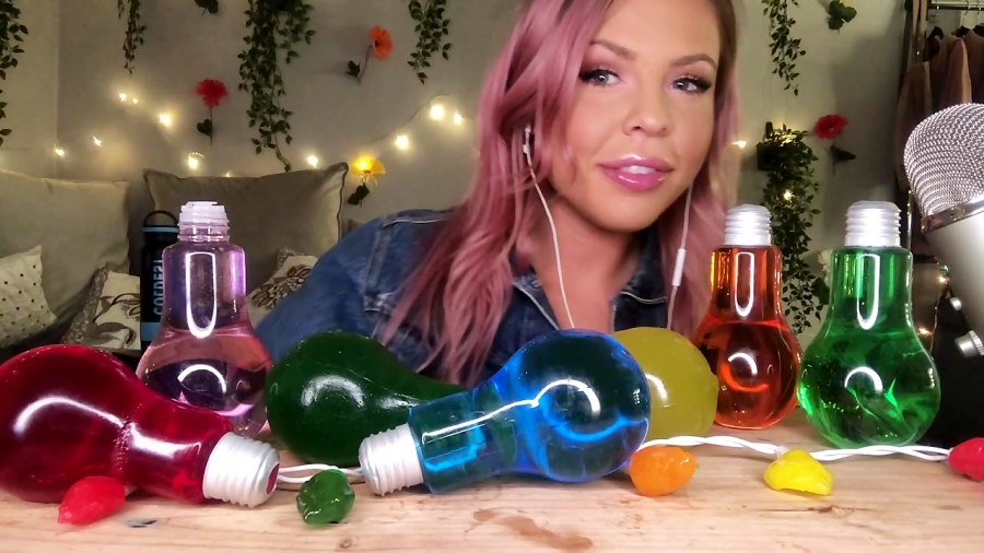 ASMR EDIBLE CANDY LIGHT BULBS (PRANK) JELLY CRUNCHY EATING SHOW MUKBANG