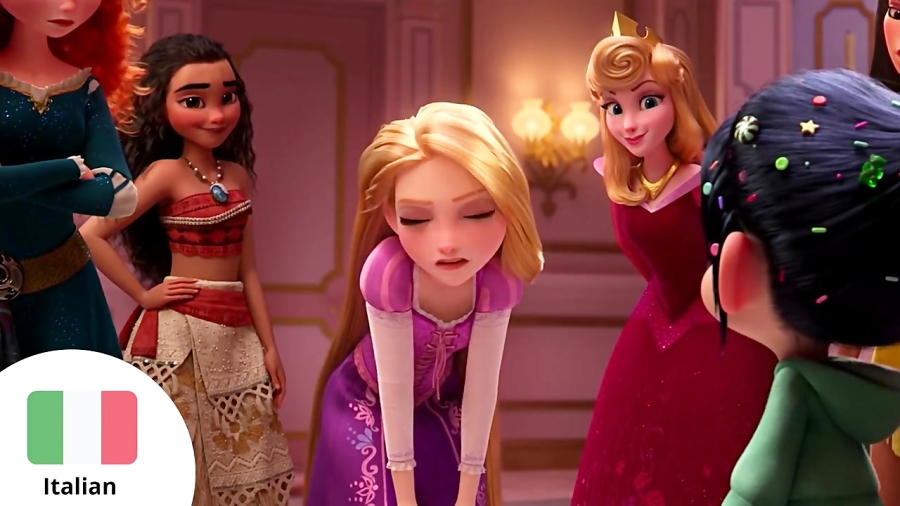 Wreck It Ralph 2 Princesses Scene in 23 languages