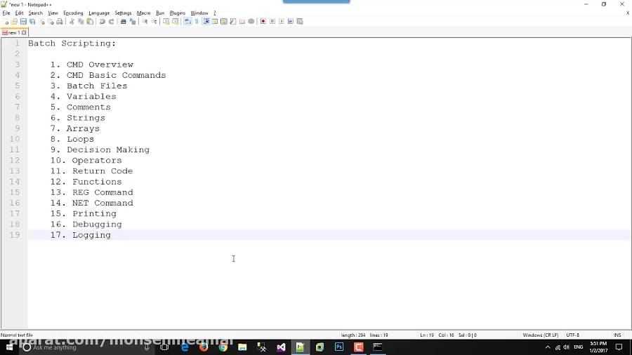 آموزش Batch Scripting در ویندوز