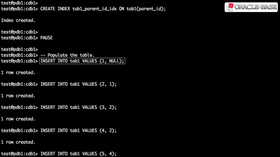 Hierarchical Queries in Oracle (CONNECT BY)