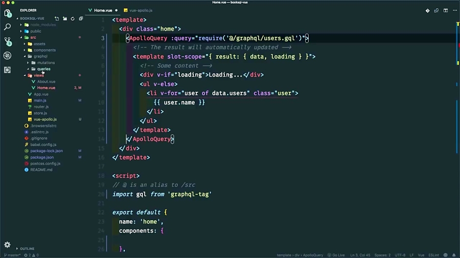 GraphQL w/ Laravel Vue - Vue Apollo Queries - Part 3