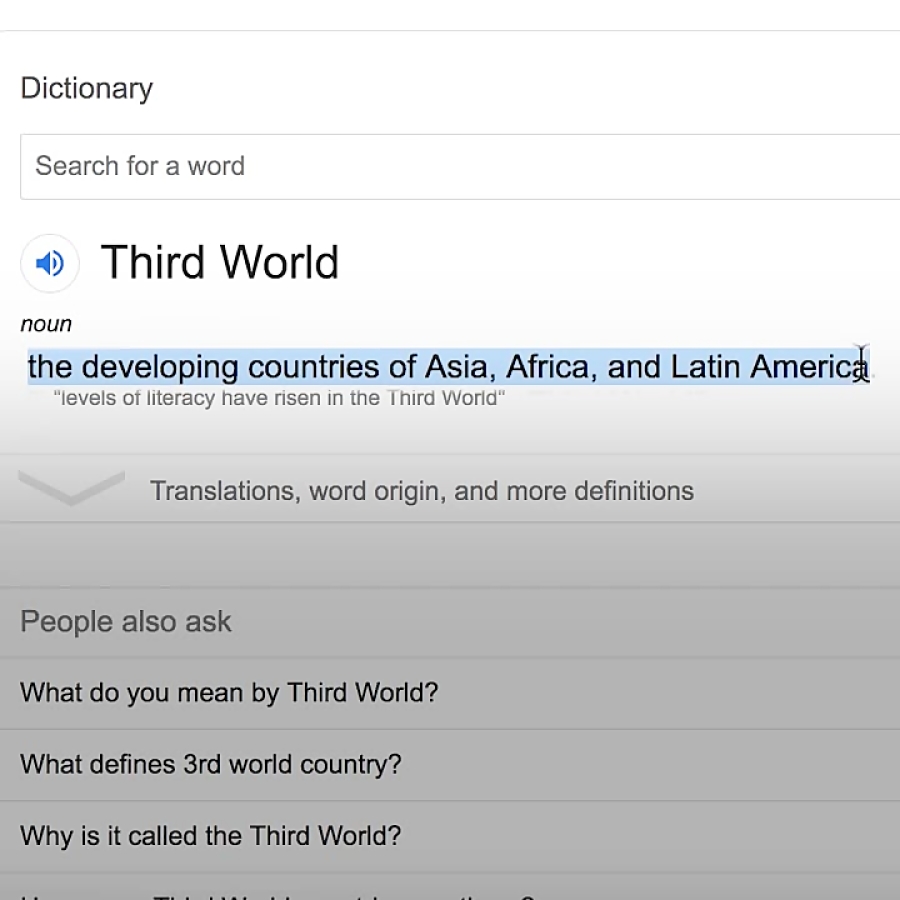 Why are some countries referred to as ‘third world’?