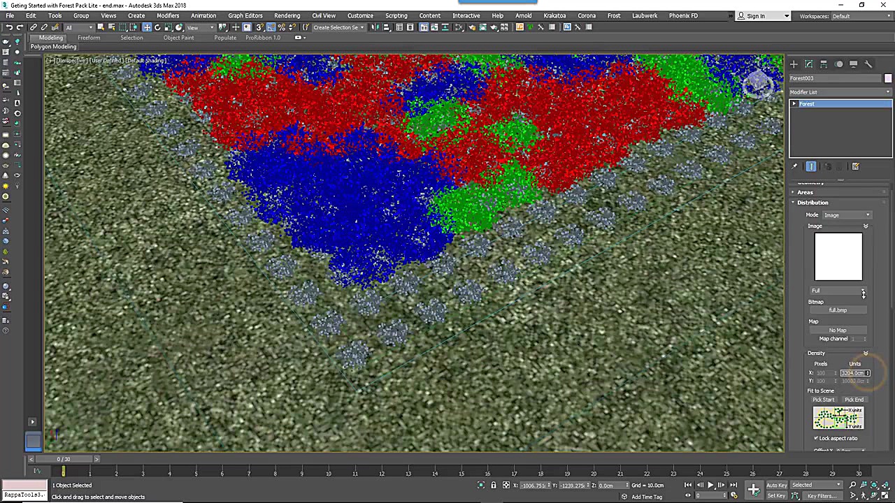 Forest Pack Scattering grass, trees 3ds Max