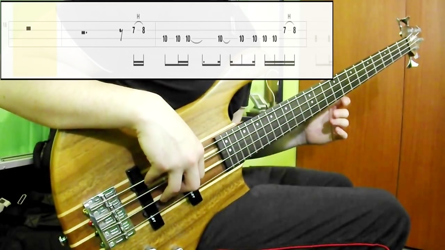 Radiohead - Paranoid Android (Bass Cover) (Play Along Tabs In Video)